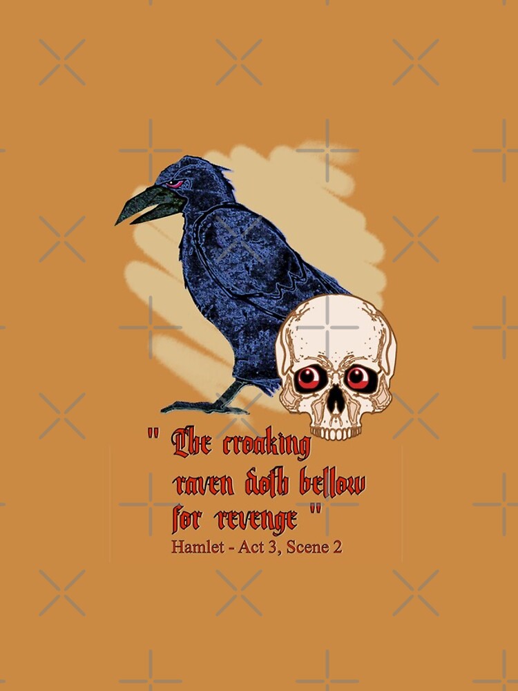 "Hamlet quote: "The croaking Raven" - Act 3, scene 2 " iPhone Case for ...