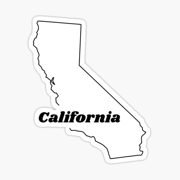 "California State Outline" Sticker for Sale by A1fredo | Redbubble