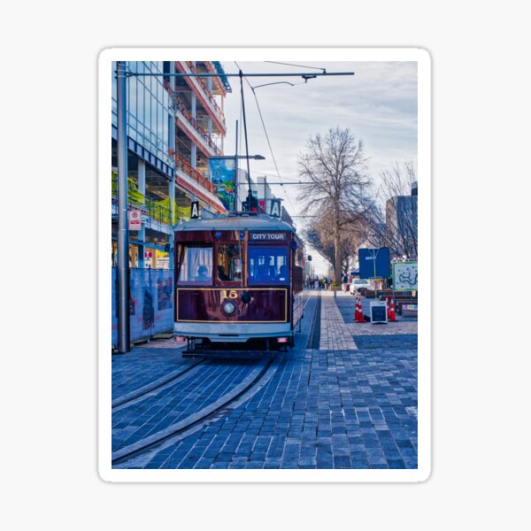 "City Tour Christchurch Tram" Sticker for Sale by urbanfragments ...