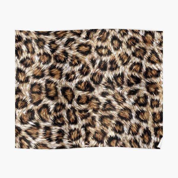 "Realistic Leopard Print Seamless Texture" Poster by drypdesigns ...