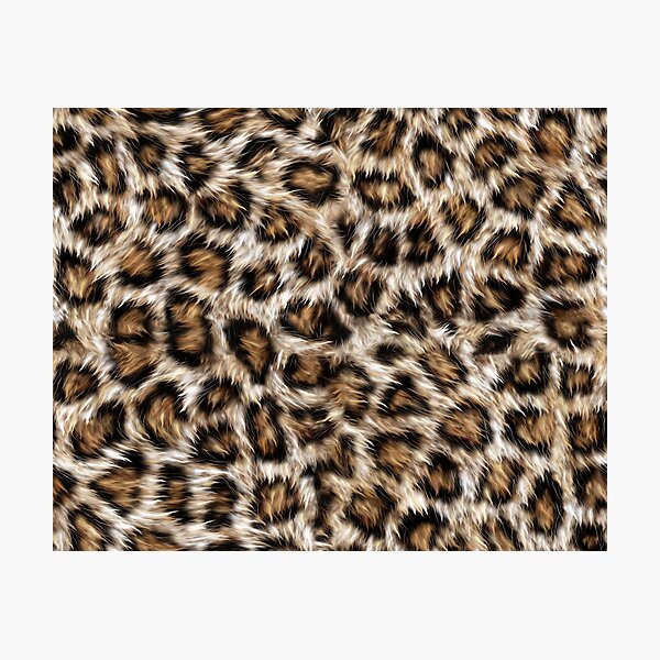 "Realistic Leopard Print Seamless Texture" Photographic Print for Sale ...