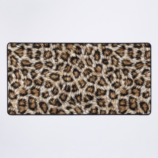 Realistic Leopard Print Faux Fur Mousepad Electronics & Accessories Keyboards & Mice etna.com.pe