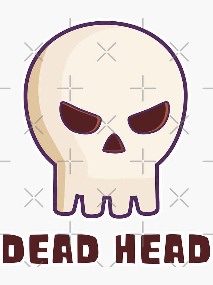 "Scary Dead Head" Sticker for Sale by P2CPOD | Redbubble