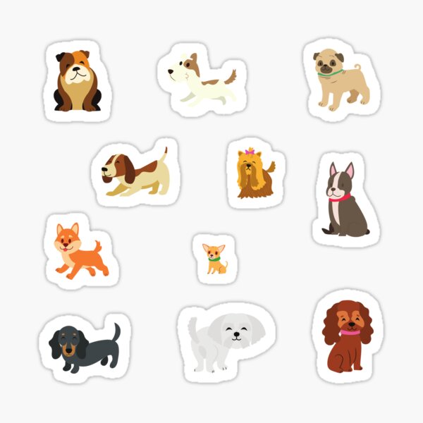 "Dogs sticker pack" Sticker by Fulet | Redbubble