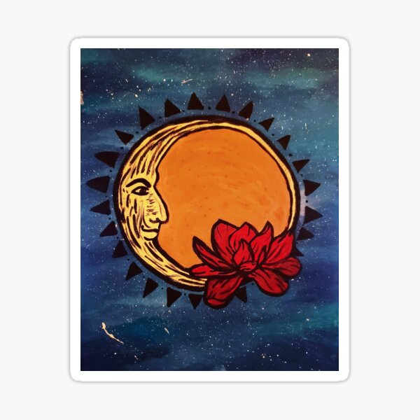 "Moon Flower" Sticker by Bellivx | Redbubble