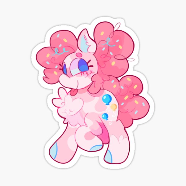 "(REDESIGN) pinkie pie" Sticker for Sale by Swirlseypop | Redbubble
