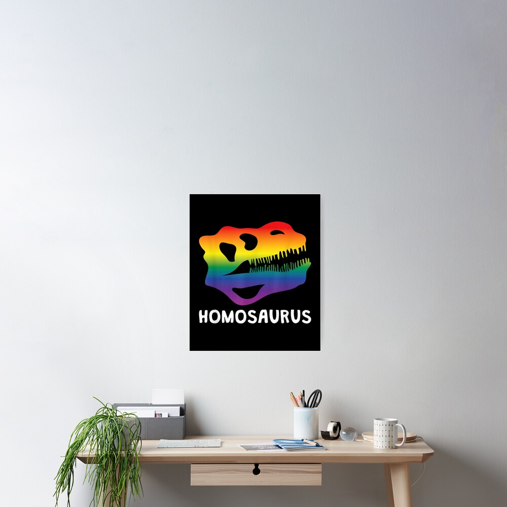 Póster « Dinosaurio Juegos De Palabras Lgbt Arco Iris Homosaurus Rex ...