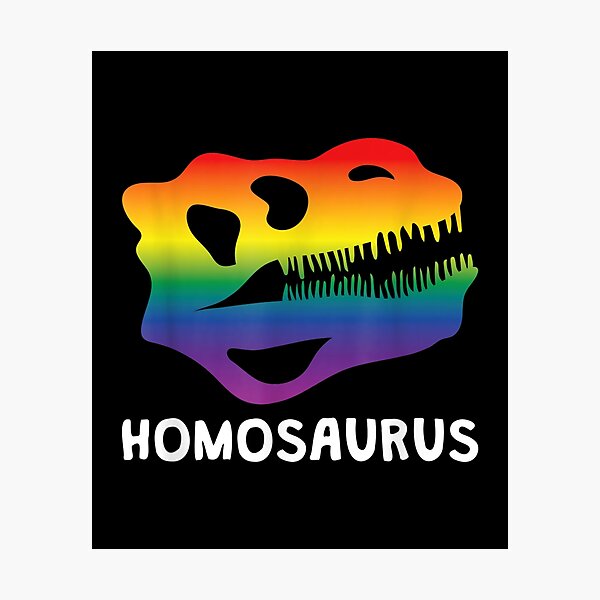 Lámina fotográfica « Dinosaurio Juegos De Palabras Lgbt Arco Iris ...