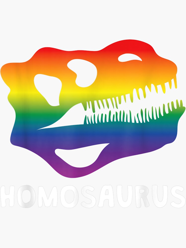 Pegatina « Dinosaurio Juegos De Palabras Lgbt Arco Iris Homosaurus Rex ...