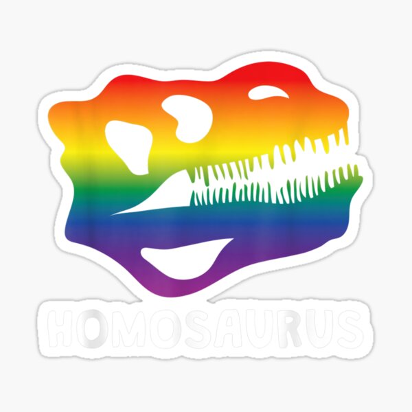Pegatina « Dinosaurio Juegos De Palabras Lgbt Arco Iris Homosaurus Rex ...