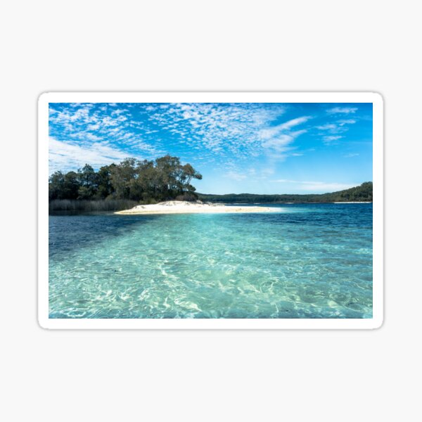 "Lake McKenzie on K'gari" Sticker for Sale by LT-Photography | Redbubble