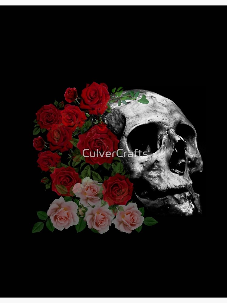 "Skull and Roses" Poster for Sale by CulverCrafts | Redbubble