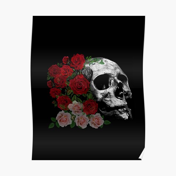 "Skull and Roses" Poster for Sale by CulverCrafts | Redbubble