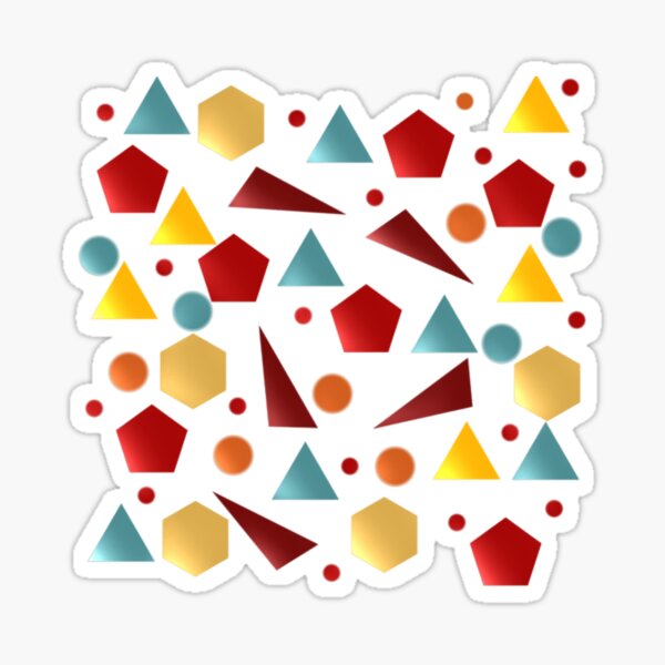 " Geometric colorful shapes." Sticker for Sale by XANTHIPPI | Redbubble