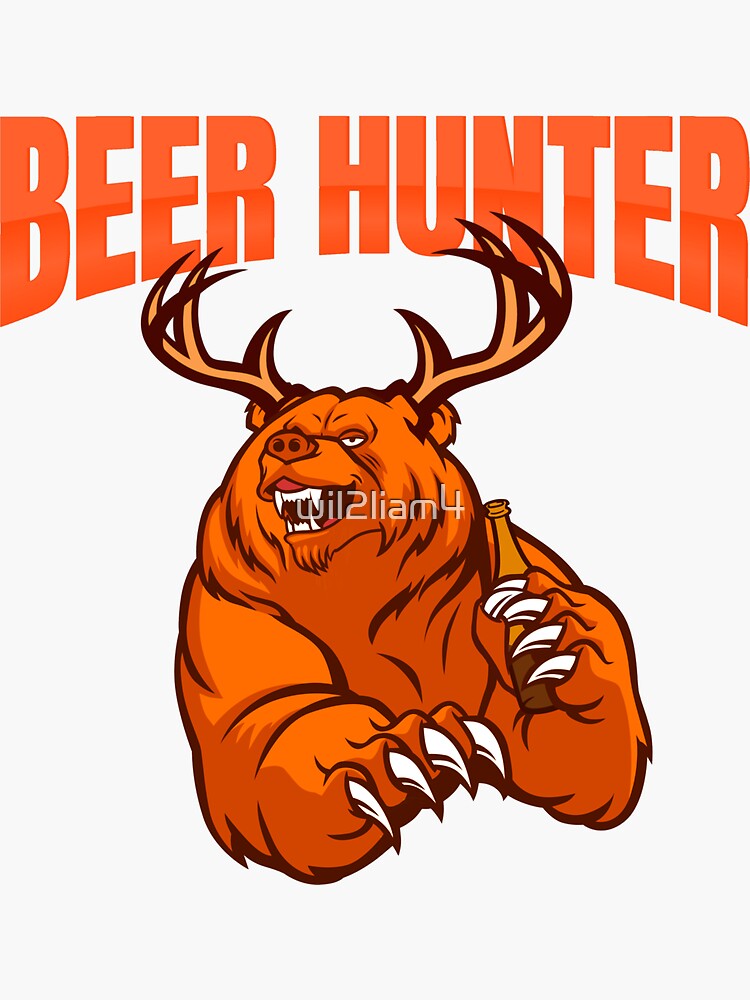 "Beer hunter" Sticker for Sale by wil2liam4 | Redbubble