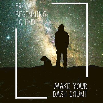 "Make Your Dash Count" Sticker for Sale by GlitterState | Redbubble