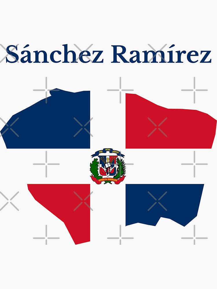 "Sanchez Ramirez Province Map Design, Dominican Republic." Sticker for ...