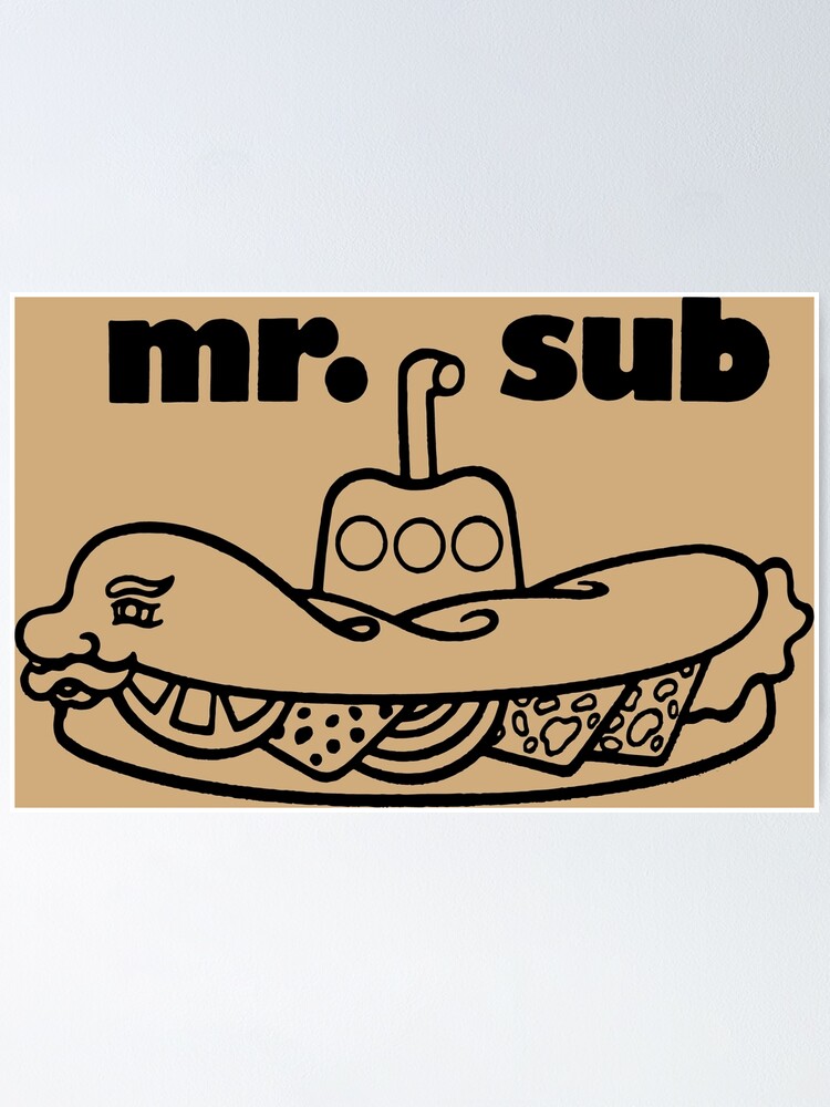 "Vintage 60s "Mr. Sub" Submarine Sandwiches Logo in Beautiful Black and ...