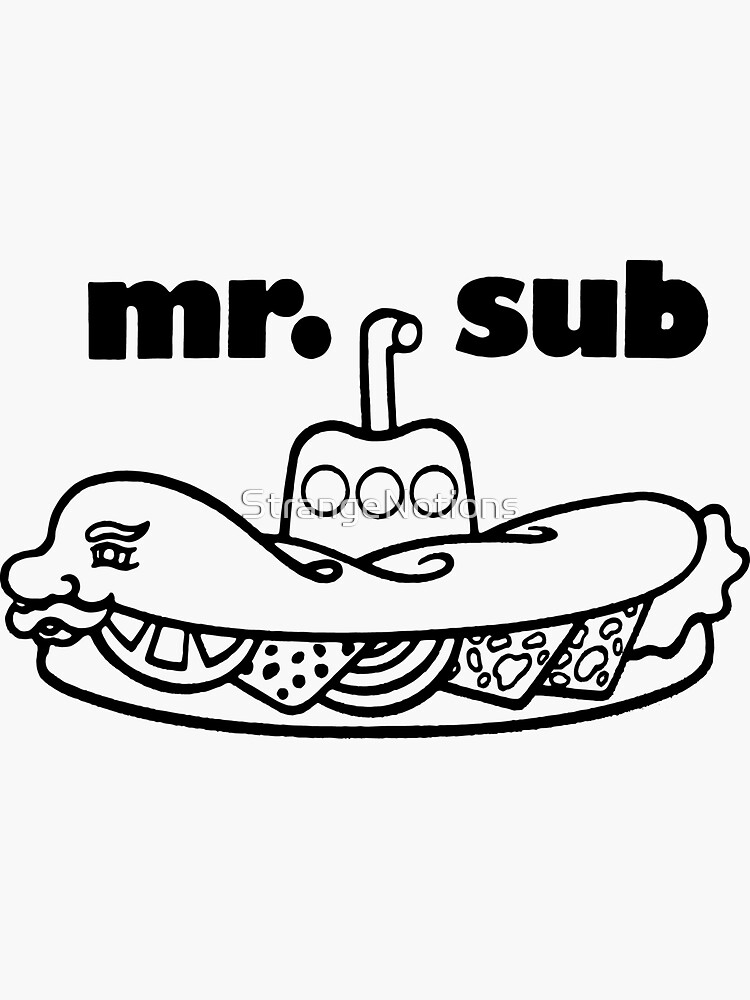 "Vintage 60s "Mr. Sub" Submarine Sandwiches Logo in Beautiful Black and ...