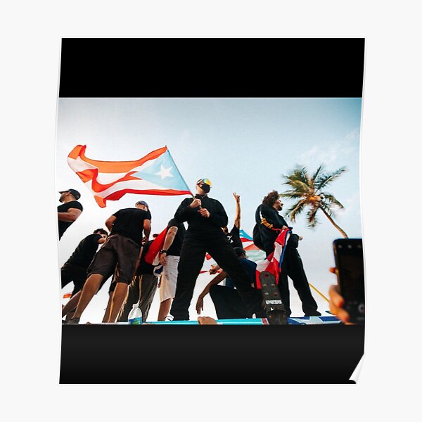 "Bad Bunny Puerto Rico Flag Protest Sticker" Poster for Sale by dulemos ...