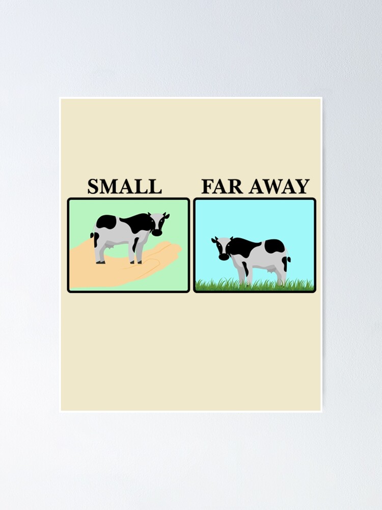 "Father Ted Small and Far Away Cows" Poster for Sale by OMGMoran ...