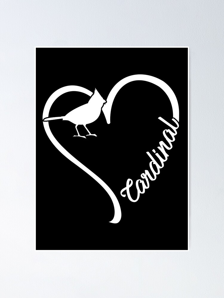 "Heart Cardinal" Poster for Sale by thanhmaidesign | Redbubble