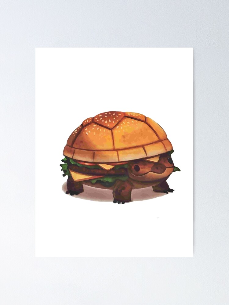 "Turtle Burger " Poster for Sale by N1ckiM1naj | Redbubble