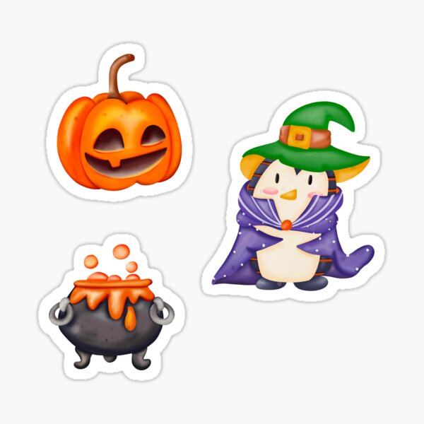 "Halloween sticker pack" Sticker for Sale by Marbluw | Redbubble