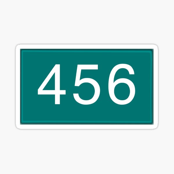 "squid game-456" Sticker for Sale by payaso-design | Redbubble