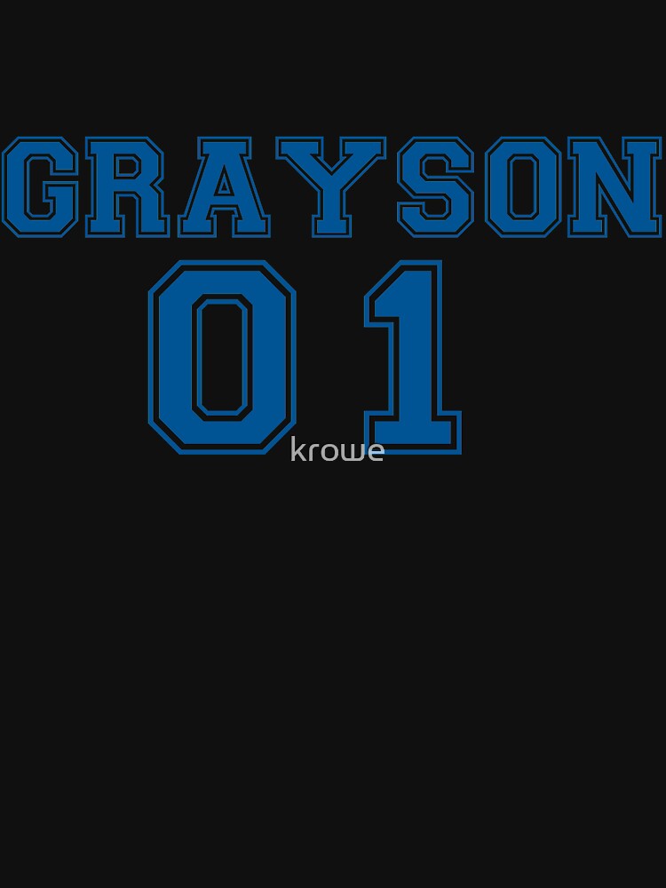 "Grayson Sports Jersey" T-shirt for Sale by krowe | Redbubble | nightwing t-shirts - bludhaven t ...