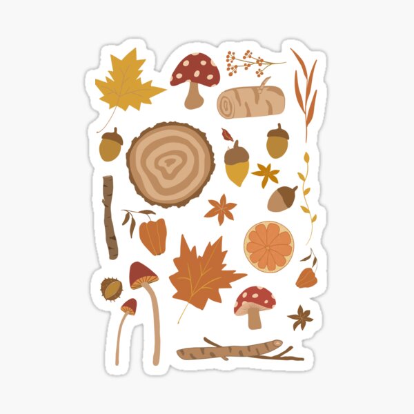 "Autumn Fall Aesthetic" Sticker by ArunikaPrints | Redbubble
