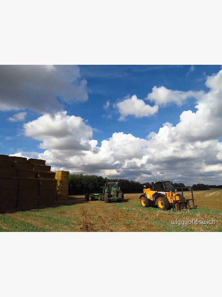 "Green Tractor & Trailer, Yellow Telehandler" Poster for Sale by ...