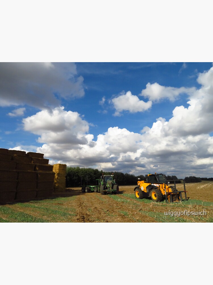 "Green Tractor & Trailer, Yellow Telehandler" Sticker for Sale by ...