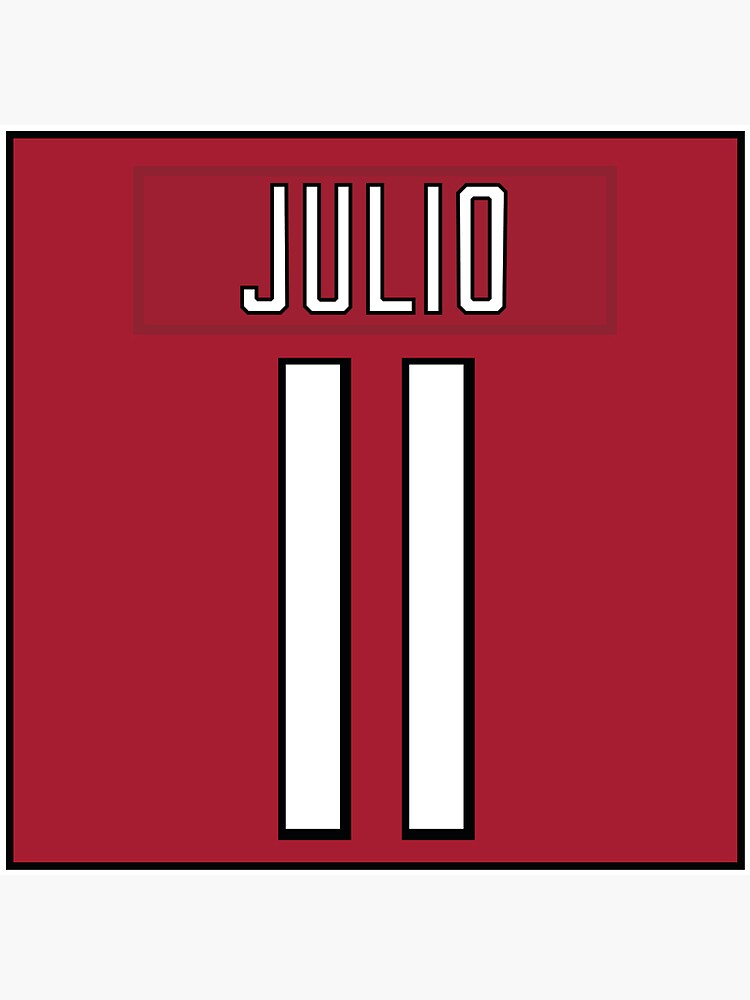 "Julio Jersey" Sticker by bradykowski | Redbubble
