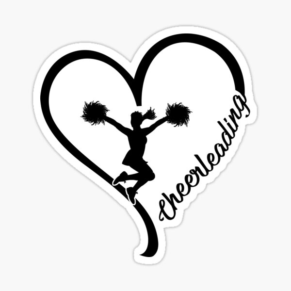 "Cheerleading heart" Sticker for Sale by tuyetnhung98 | Redbubble
