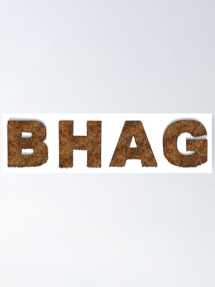 "big hairy audacious goal BHAG" Poster for Sale by 5purplestarfish ...