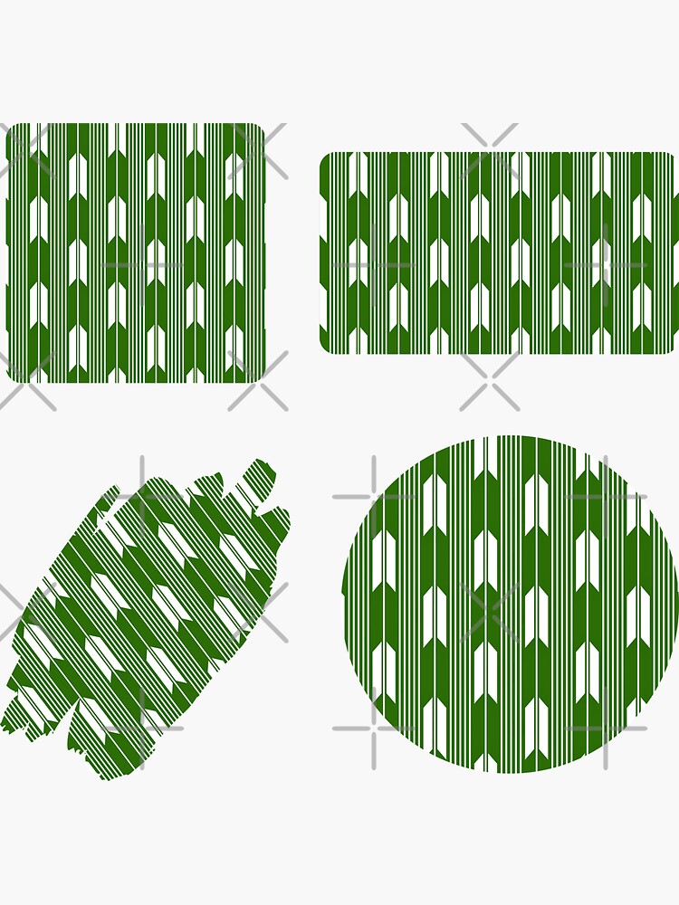 "Japanese Pattern WAGARA of Yagasuri Arrow Feathers Design" Sticker for ...