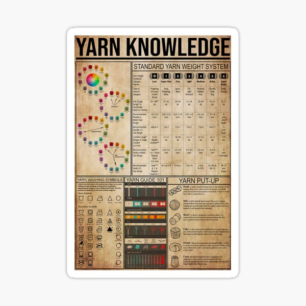 "Yarn knowledge " Sticker for Sale by MichealGifts | Redbubble
