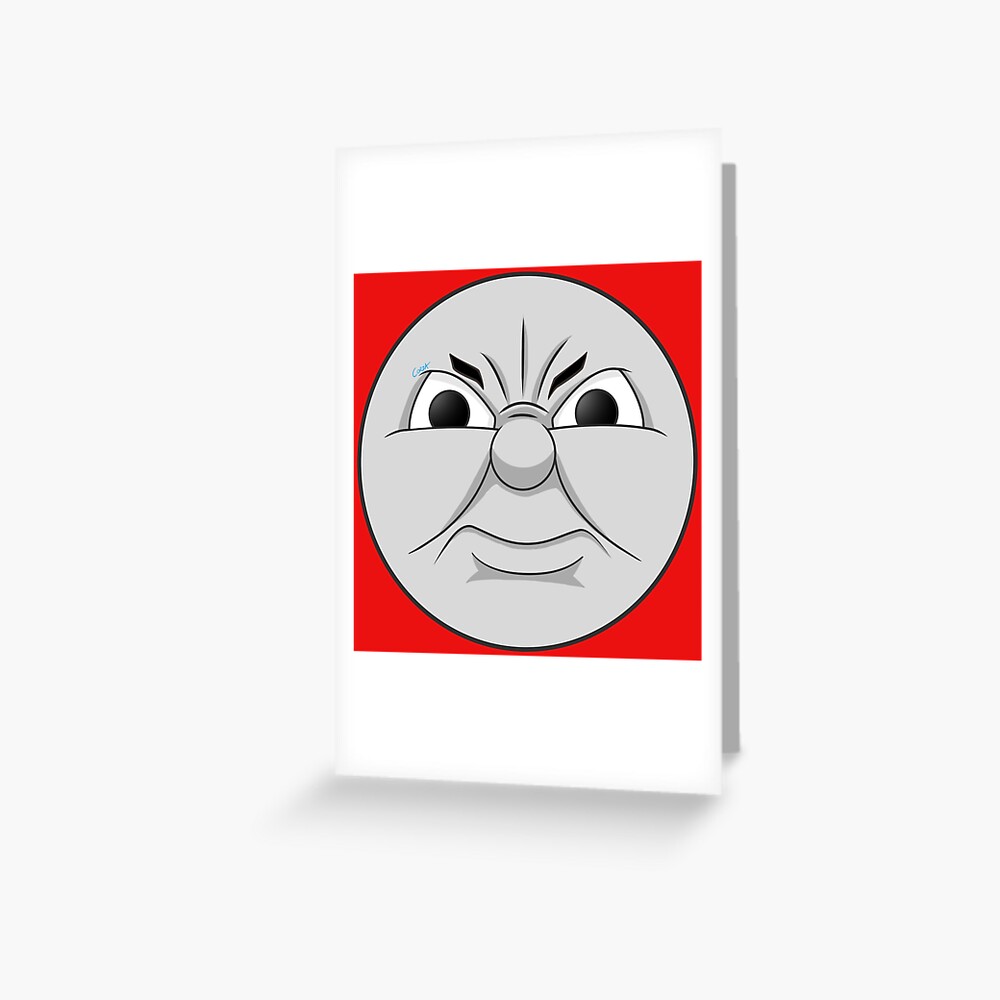 "James (angry face)" Greeting Card by corzamoon | Redbubble