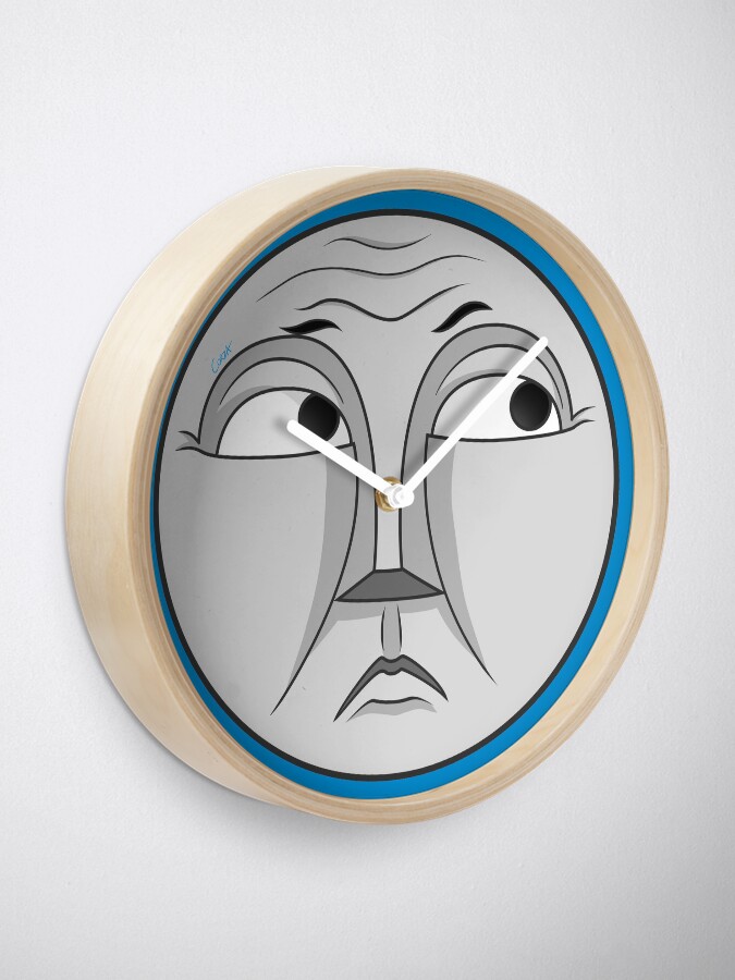 "Gordon (grumpy face)" Clock for Sale by corzamoon | Redbubble