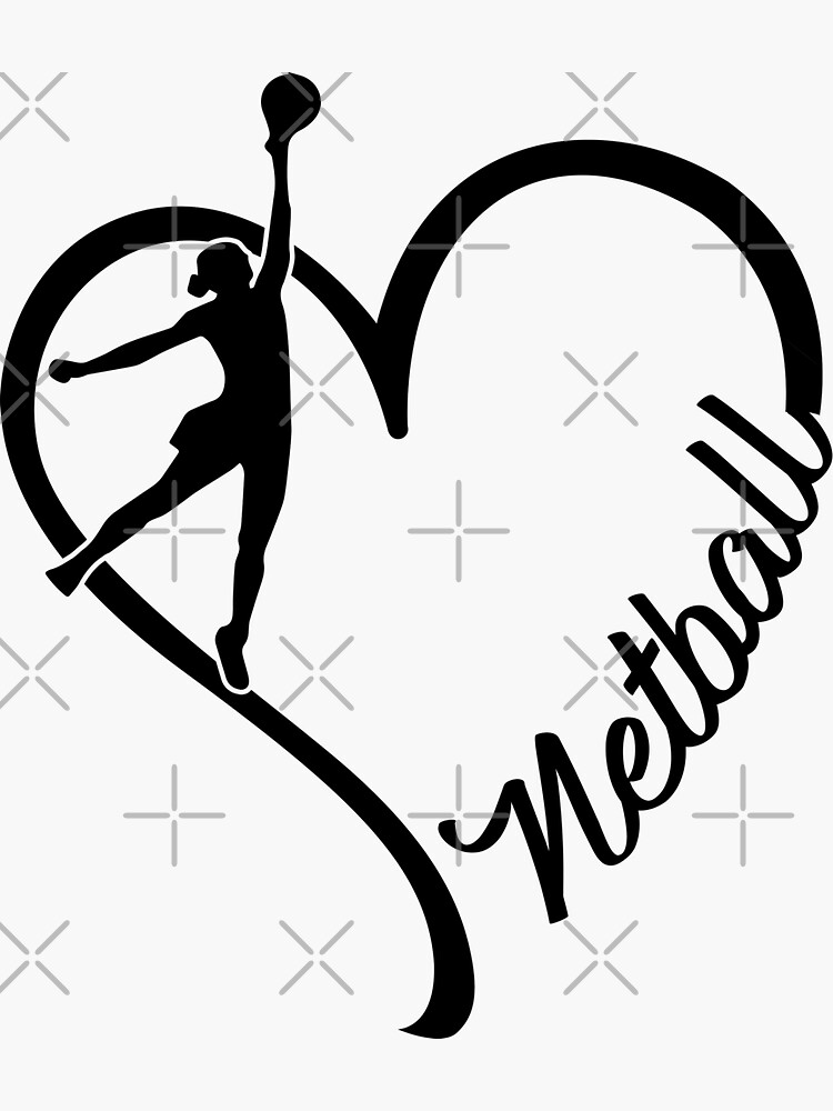 "Netball heart" Sticker for Sale by tuyetnhung98 | Redbubble