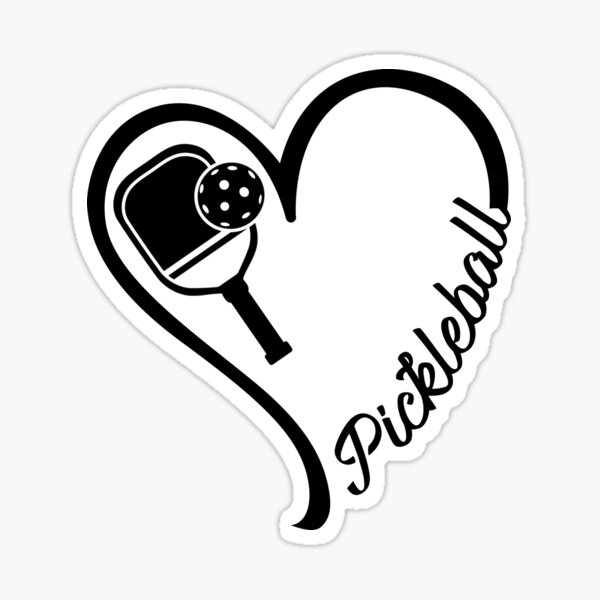 "Pickleball heart" Sticker for Sale by tuyetnhung98 | Redbubble