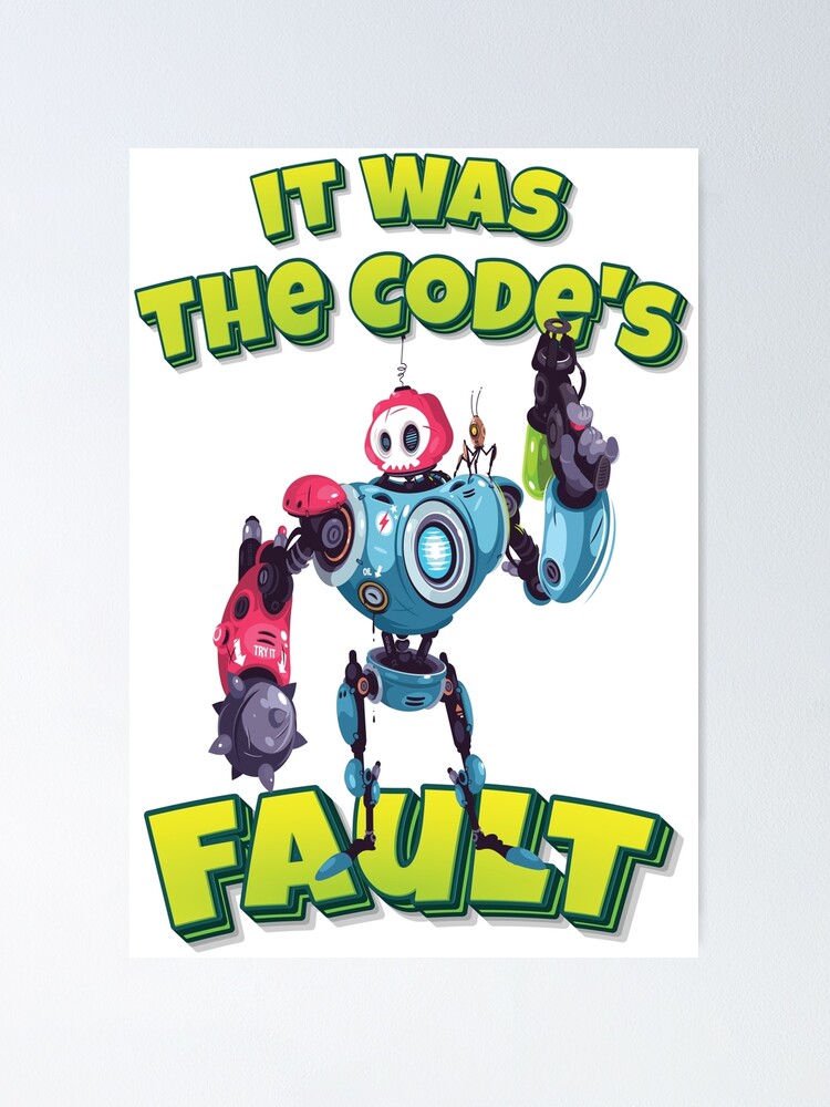 Póster «Fue la falla del código Robot robótica AI Inteligencia ...