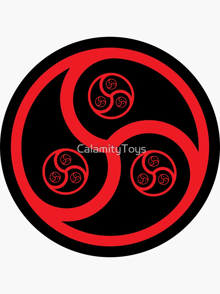 "Red Triskelion Fractal!" Sticker for Sale by CalamityToys | Redbubble