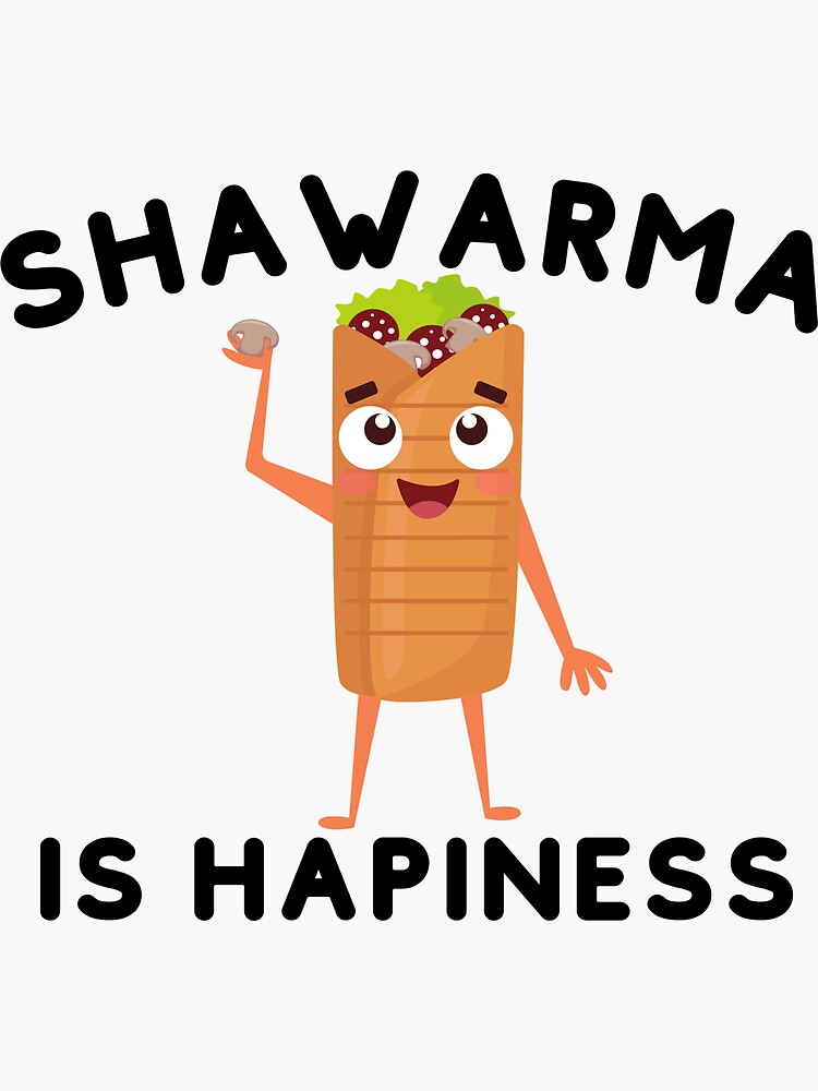"Shawarma" Sticker for Sale by AyahBaniMustafa | Redbubble