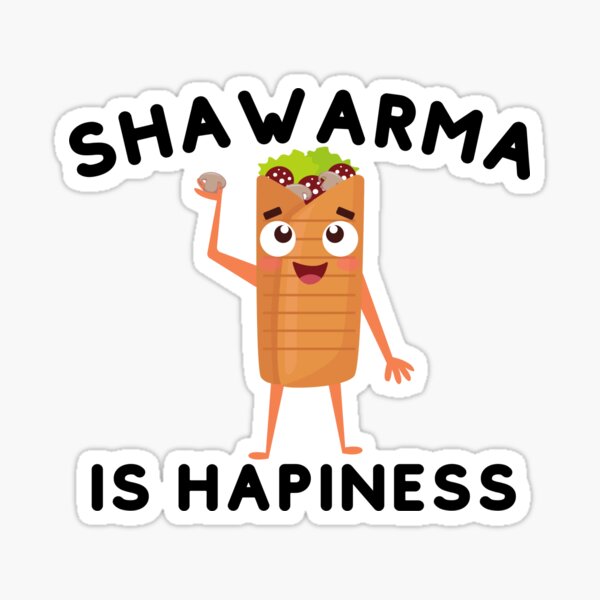 "Shawarma" Sticker for Sale by AyahBaniMustafa | Redbubble