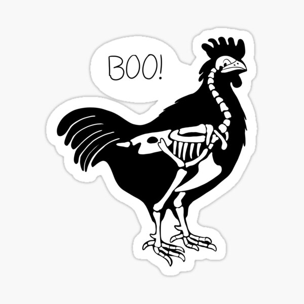 "The Ghost Rooster" Sticker for Sale by Lucia Corona | Redbubble