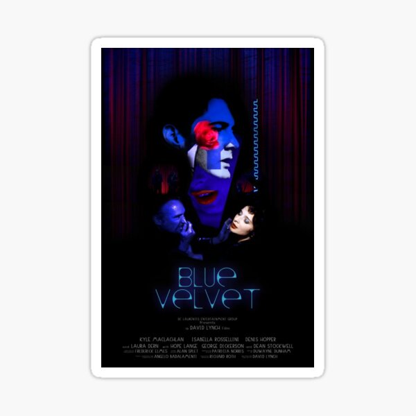 "Blue Velvet by David Lynch" Sticker for Sale by PrincGargamel | Redbubble