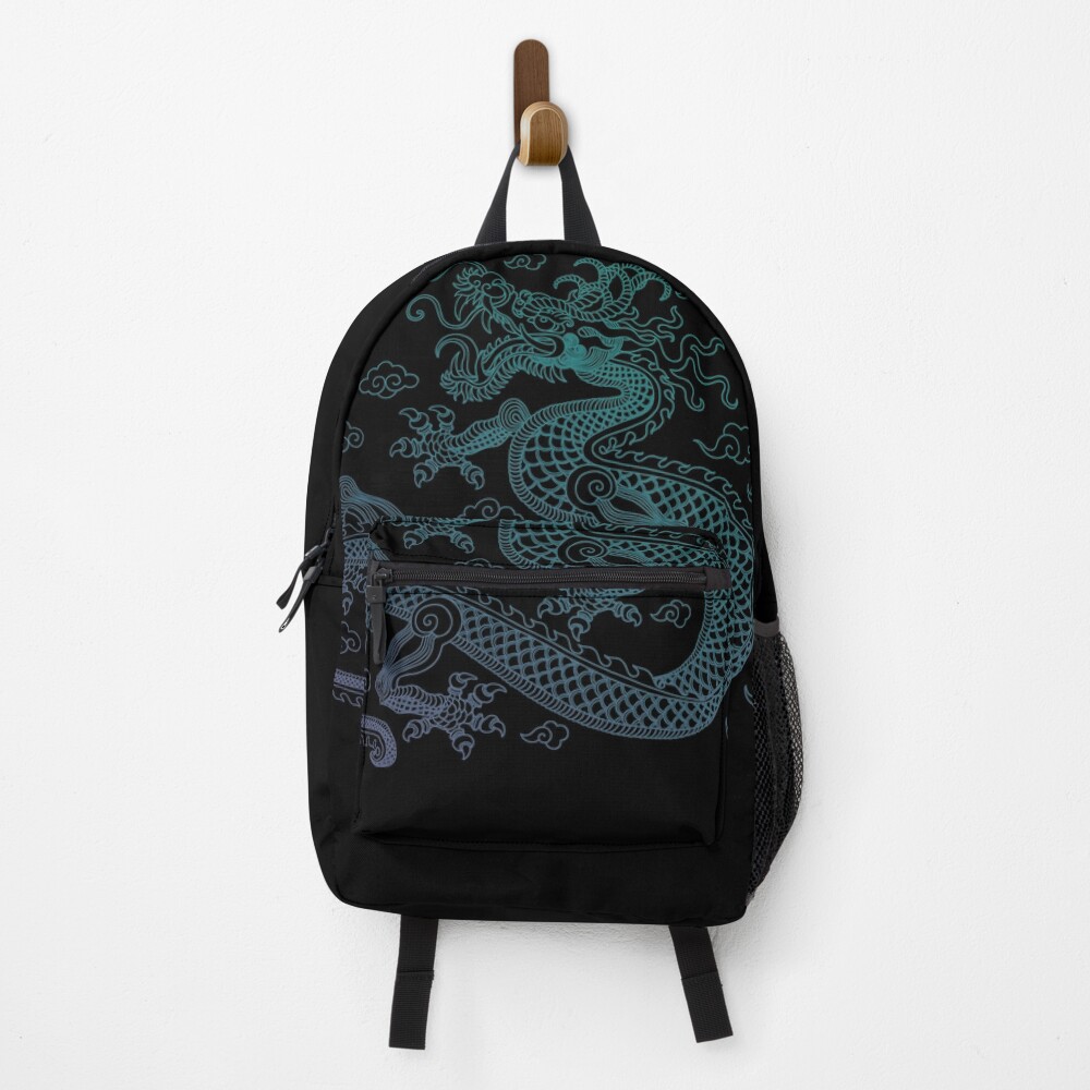 "Blue Chinese Dragon" Backpack for Sale by SoccaTamam | Redbubble