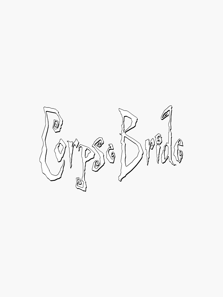 "Corpse bride logo" Sticker for Sale by Tildexcerys | Redbubble